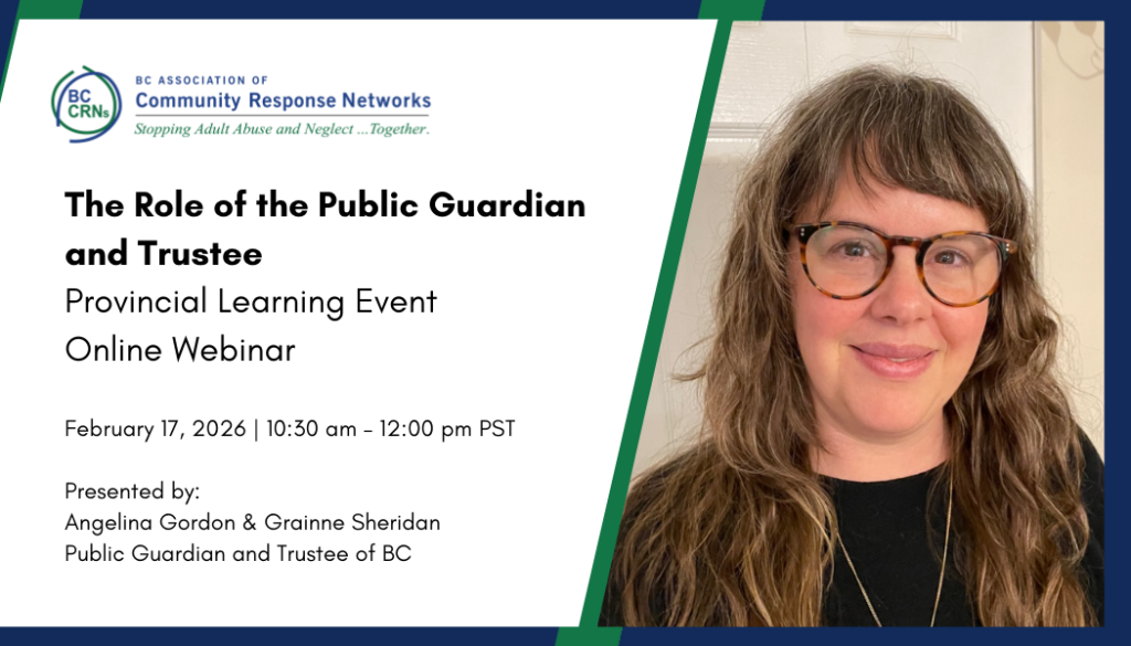 Provincial Learning Event Webinar: The Role of the Public Guardian and ...